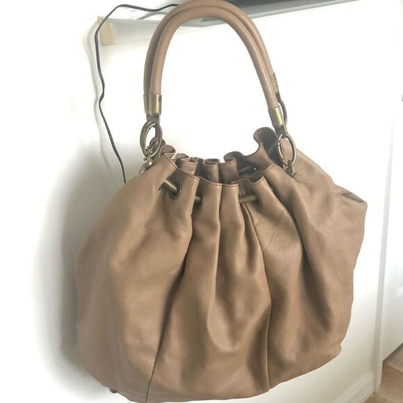 Abro | Bags | Abro Tan Camel Large Leather Shouldertote Bag | Poshmark
